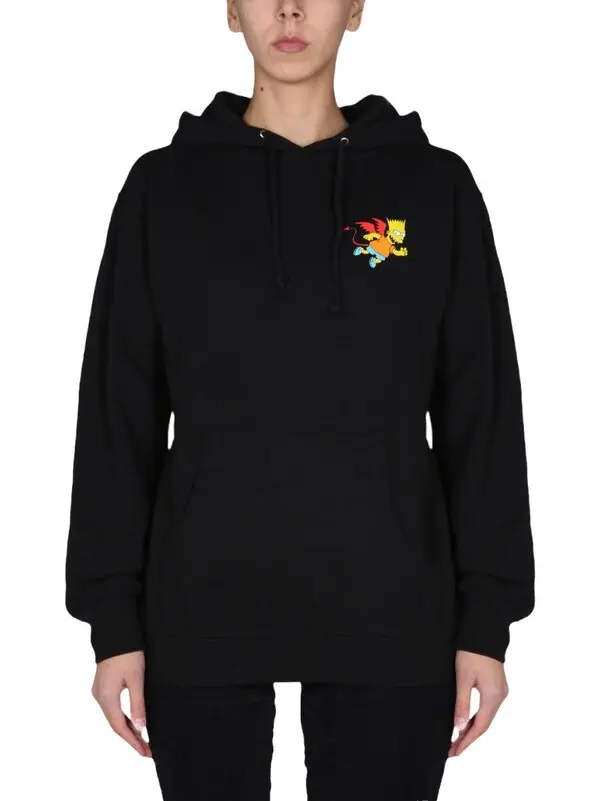 CHINATOWN MARKET X THE SIMPSONS Devil Bart Graphic Hoodie - Black