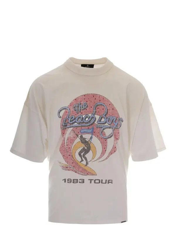 REPRESENT Graphic Oversized T-shirt - Washed Ecru