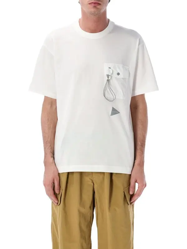 AND WANDER Crafted Pocket T-shirt Size - Beige