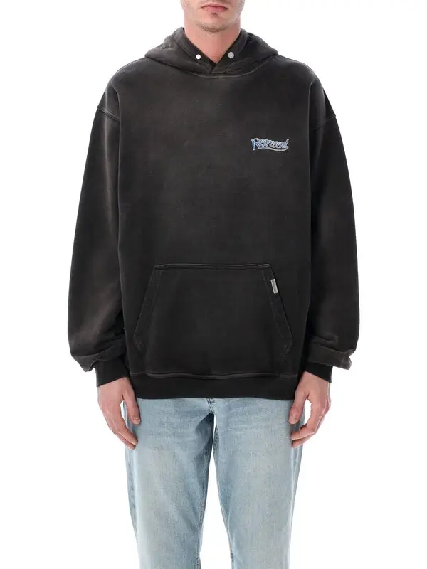 REPRESENT Oversized Graphic Hoodie - Stained Black