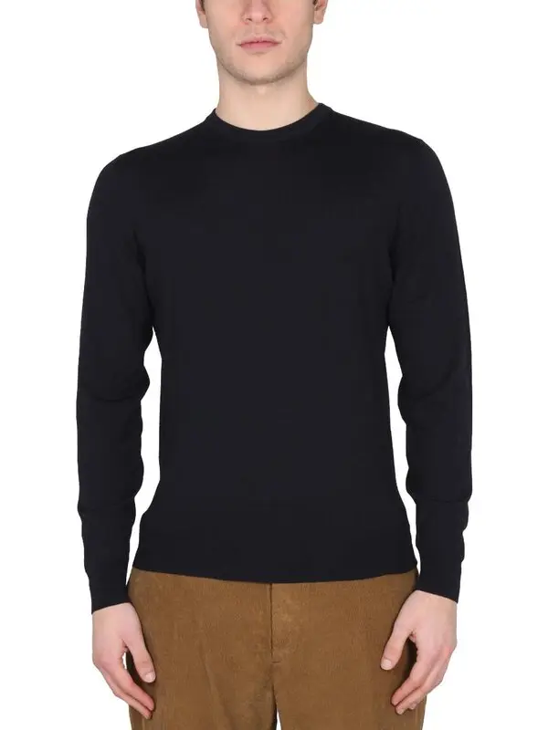 DRUMOHR Cross-neck Wool T-shirt - Multicolour