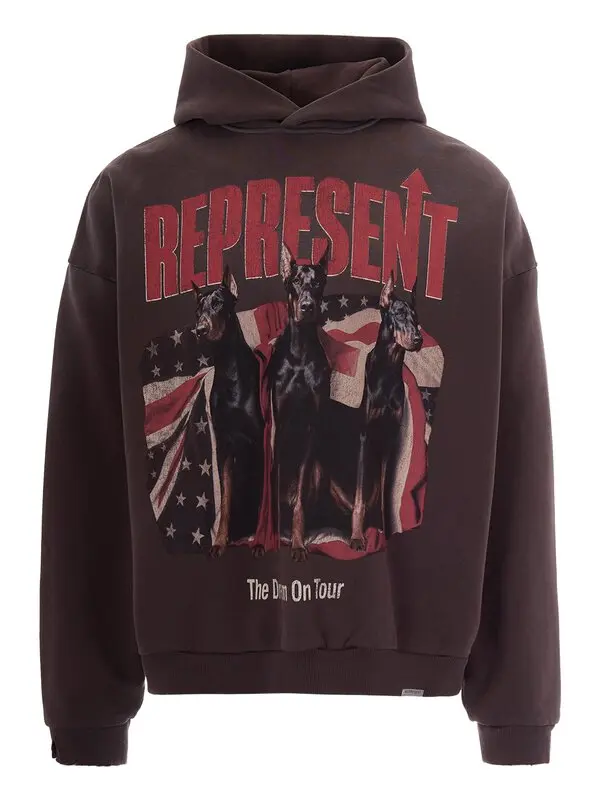 REPRESENT Graphic Print Hoodie - Nero
