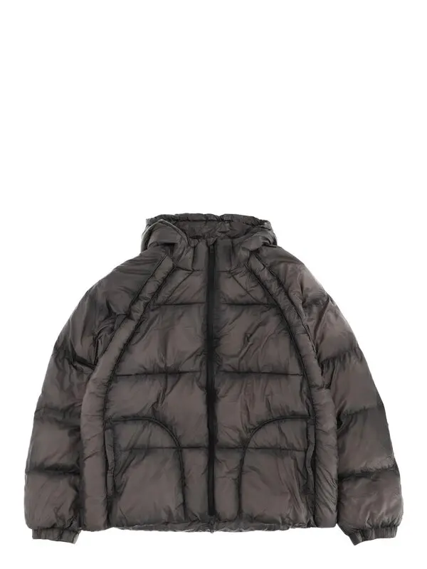 REPRESENT Zip Up Puffer Jacket - Black