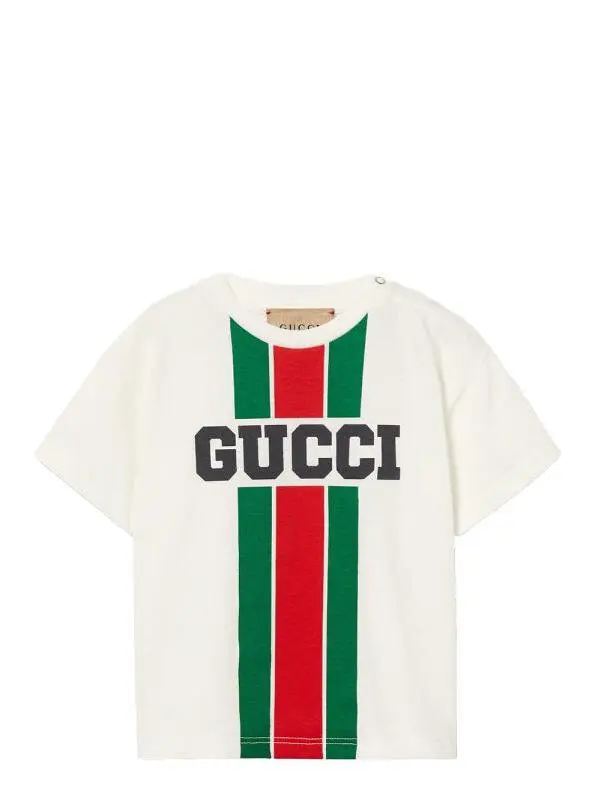 Gucci Striped Logo T-shirt - White