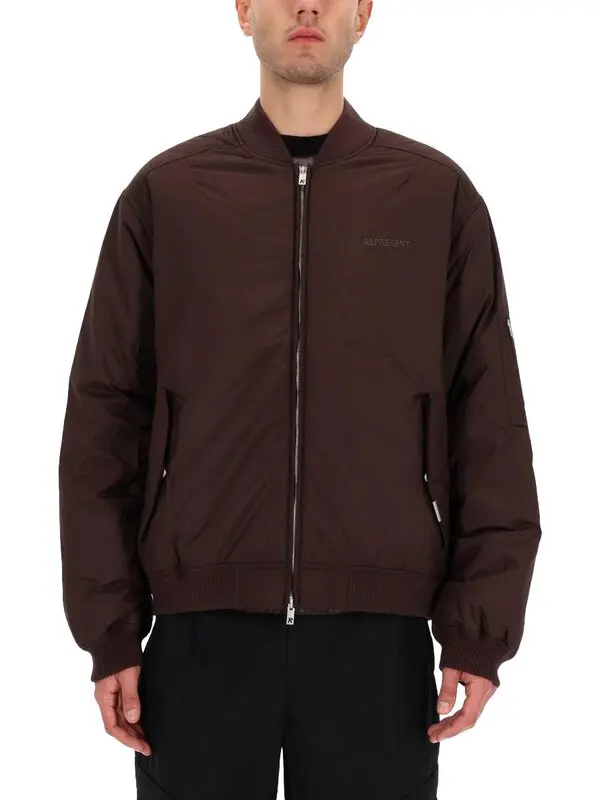 REPRESENT Boxy Fit Bomber Jacket - Brown