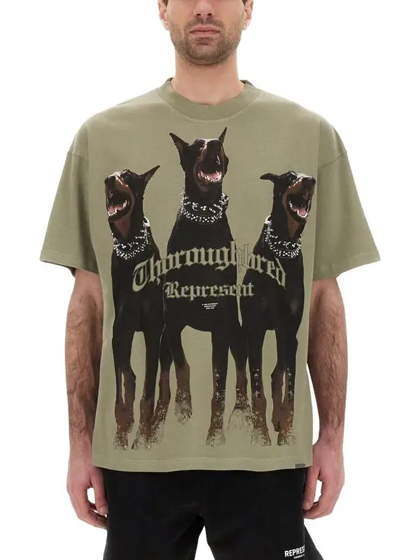 REPRESENT Thoroughbred Graphic T-shirt Size - Brown