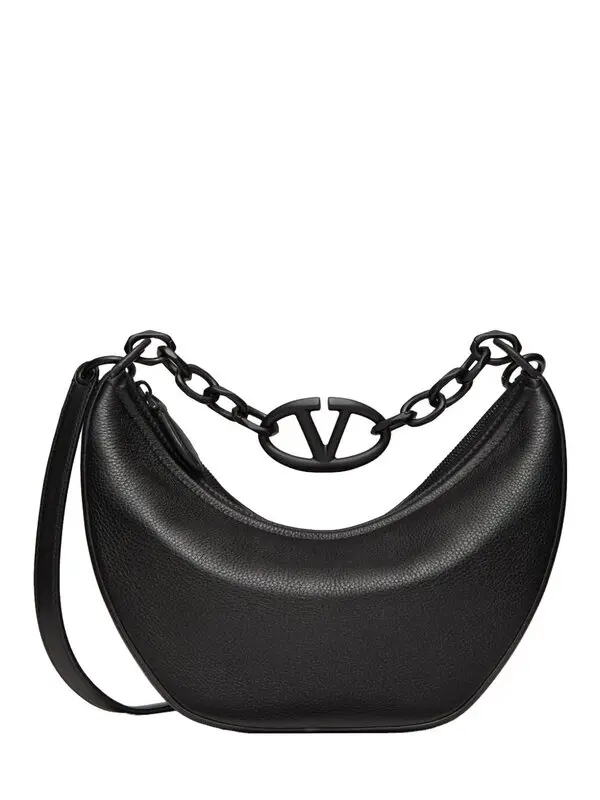 Valentino Garavani Mini Vlogo Moon Hobo Handbag - Nero