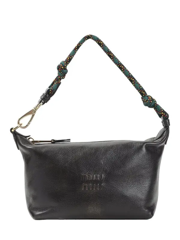 Miu Miu Mini Pouch Handbag With Distinctive Design - Brown