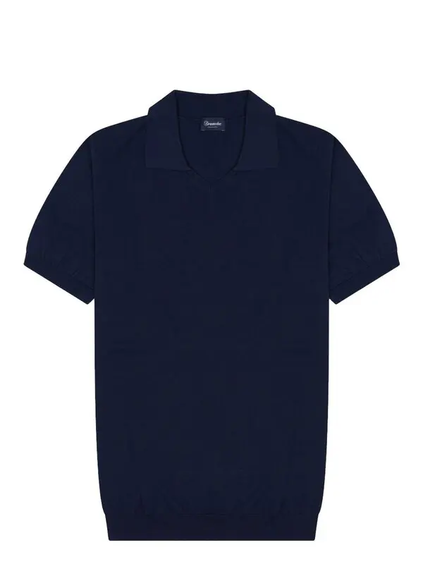 DRUMOHR Cotton Polo Sweater - Blue