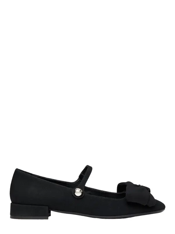 Valentino Garavani Ballerina Flats With Bow Detailing - Nero