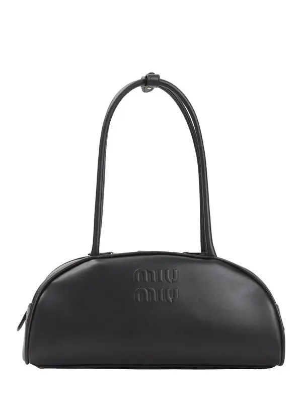 Miu Miu Medium Leather Handbag - Black