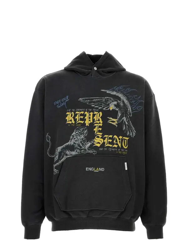 REPRESENT Graphic Hoodie - Black
