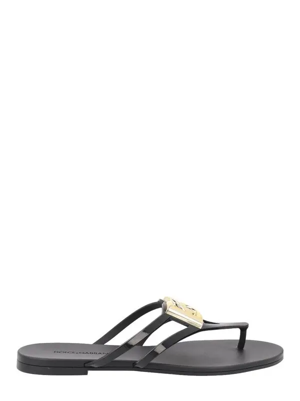 Dolce & Gabbana Embellished Slides - Black
