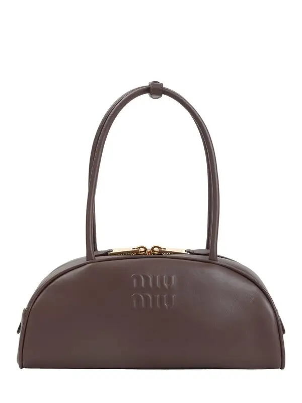Miu Miu Medium Leather Handbag - Brown