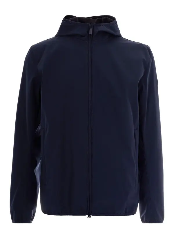 COLMAR Hooded Zip Front Technical Jacket - Navy Blue