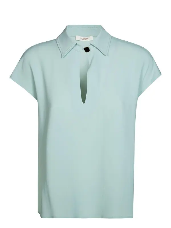 Incotex Polo Crepe Mini Shirt - Verde