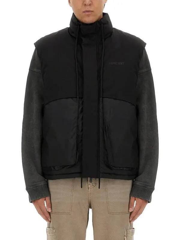 REPRESENT Padded Vest - Black