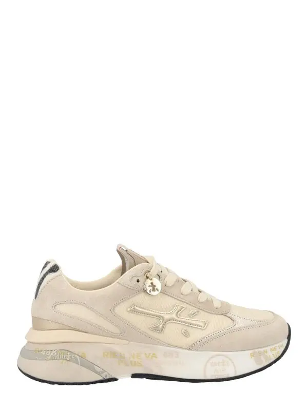 Premiata Paneled Sneakers - Beige