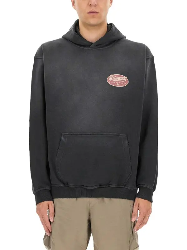 REPRESENT Luxury Regular Fit Sweatshirt - Black