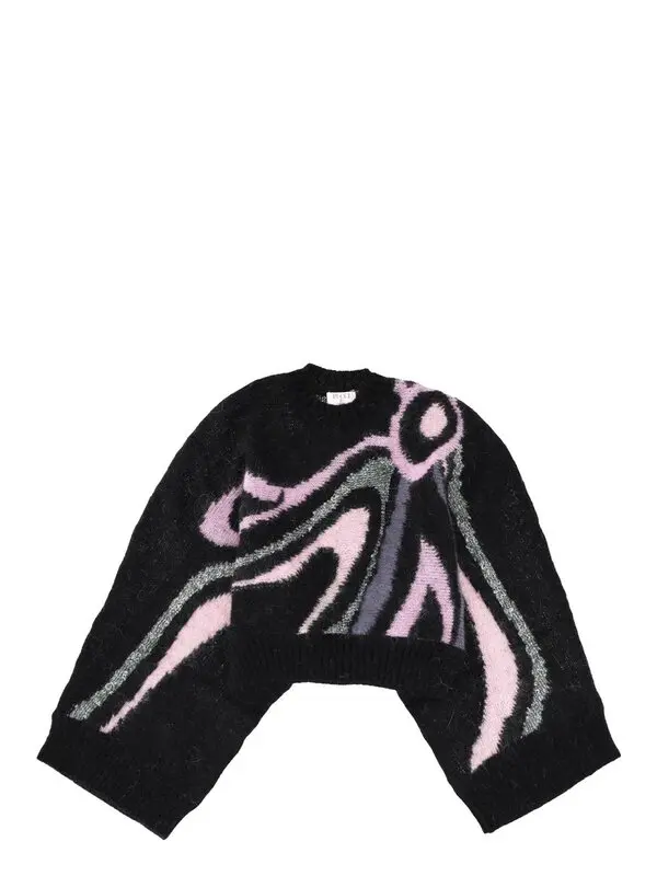 Emilio Pucci Cropped Marmo Inlay Sweater - Pink
