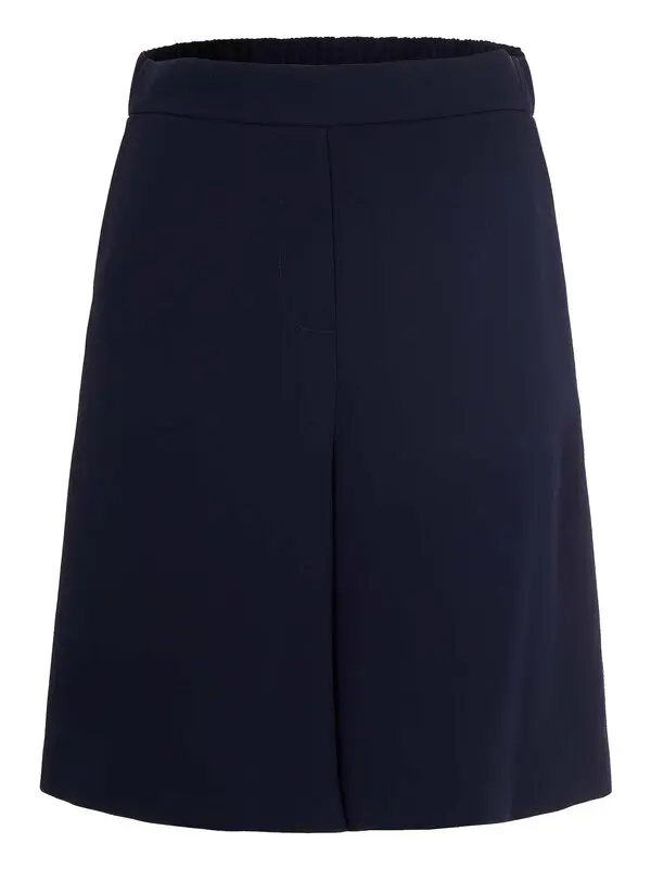 PAROSH High-waisted Tailored Shorts With Elasticated Waistband - Blu
