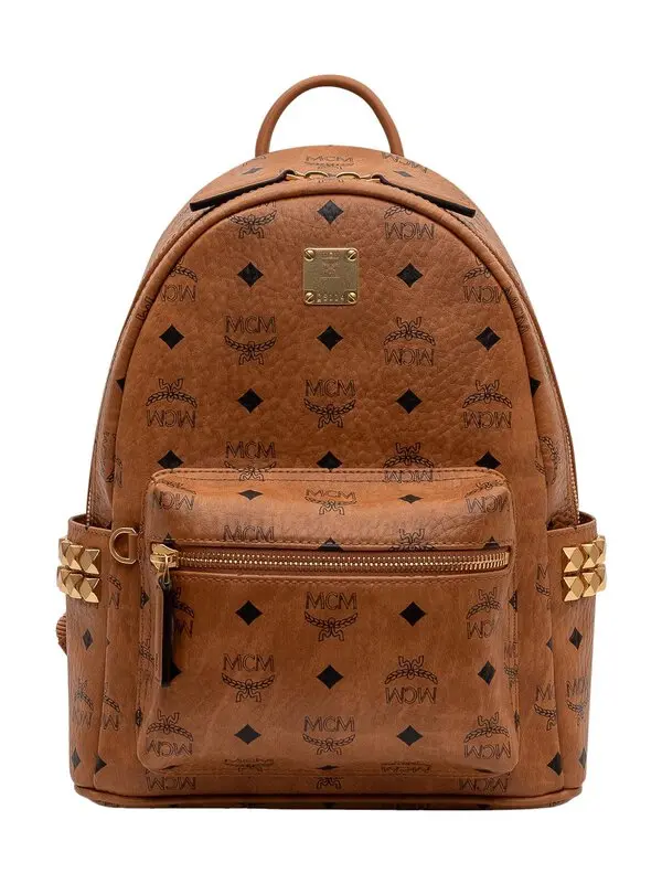 Mcm Mini Stark Backpack - Cognac