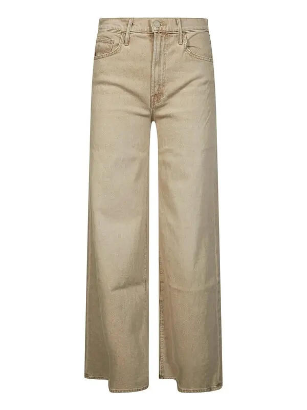MOTHER Cotton Wide Leg Jeans - Marrone