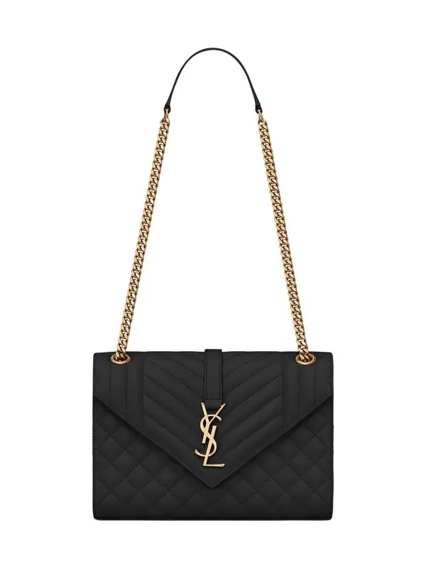 Saint Laurent Quilted Leather Chain Shoulder Bag - Nero