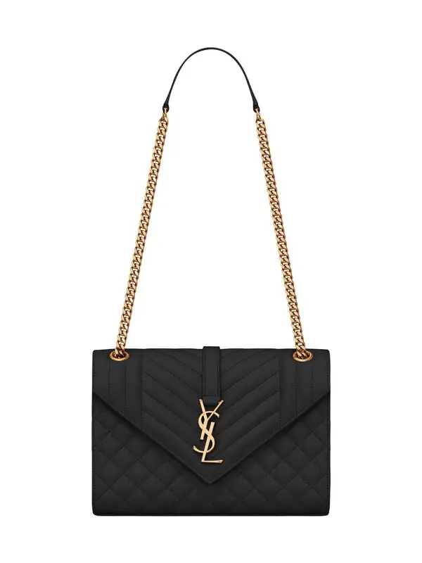 Saint Laurent Quilted Leather Chain Shoulder Bag - Nero