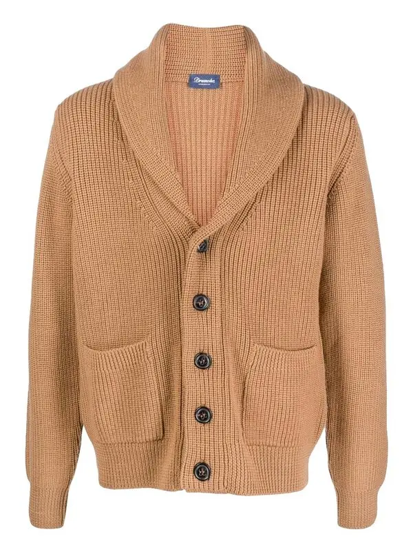 DRUMOHR Shawl Collar Ribbed Knit Cardigan - Multicolour