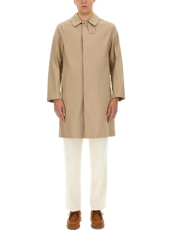 Mackintosh Manchester Single-breasted Car Coat - Beige