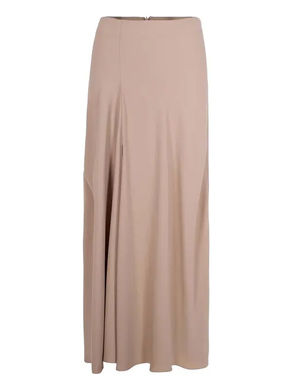 PAROSH High-waist Draped Maxi Skirt - Beige