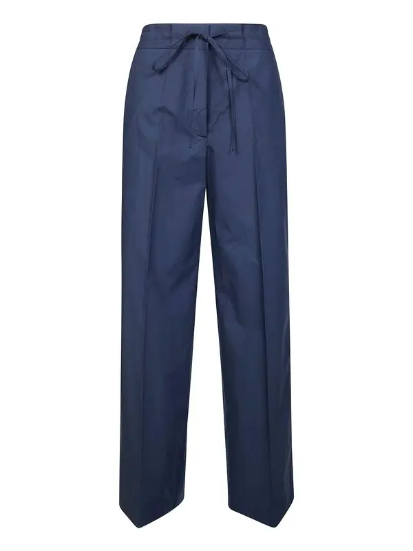 PAROSH Canyox Straight Leg Trousers - Blu