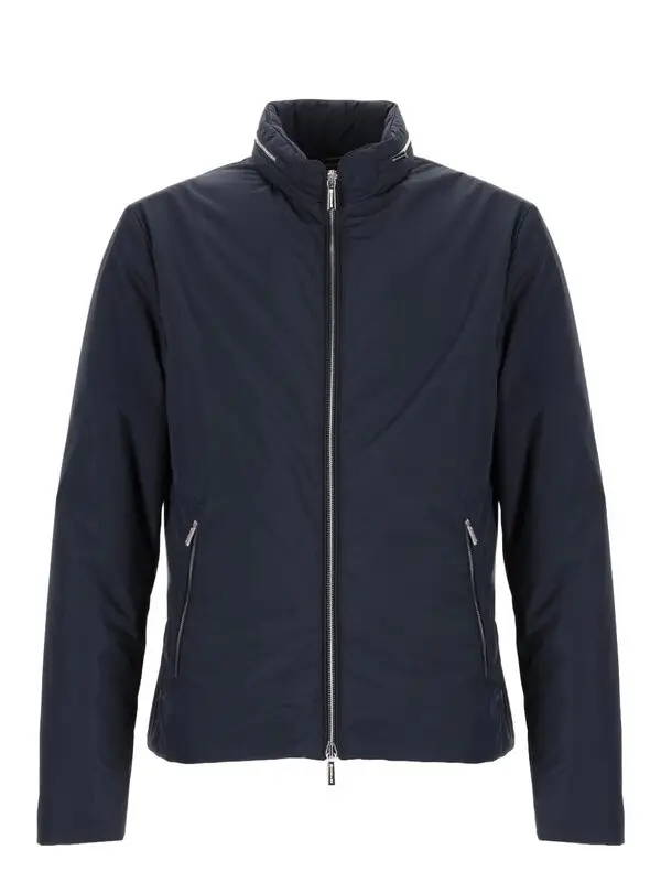 MOORER Lightweight Zip Front Jacket - Blue