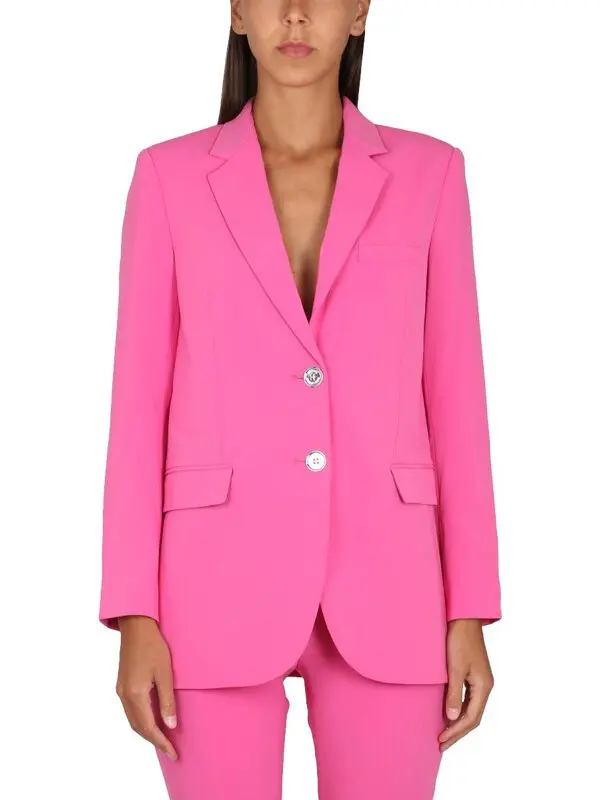 Michael Kors Crepe Boyfriend Blazer - Fuchsia