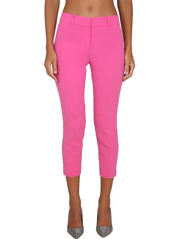 Michael Kors Tailored Straight-leg Cropped Trousers - Fuchsia