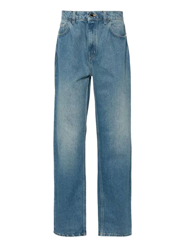 Casablanca Printed And Embroidered Pants - Denim
