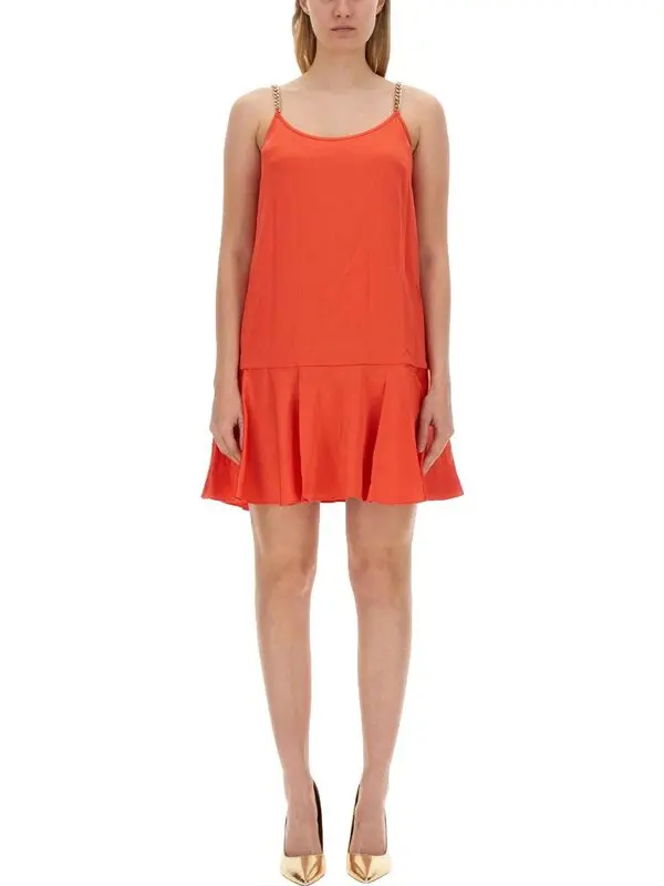 Michael Kors Chain Strap Mini Dress - Red