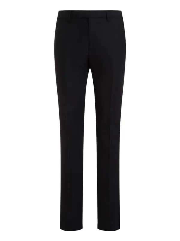 Etro Wool And Mohair Blend Tailored Trousers - Black