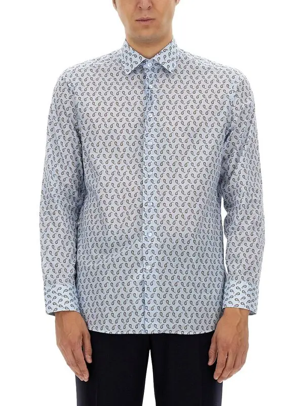 Etro S Classic Cotton Shirt - Azure