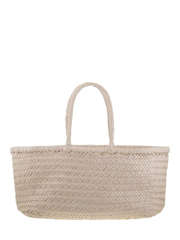 Dragon Diffusion Woven Leather Mini Tote Bag - Sand