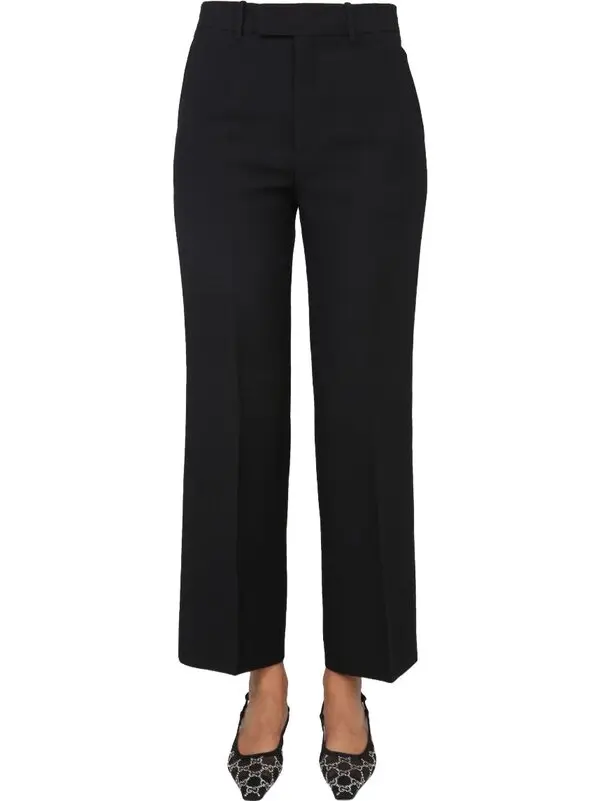 Gucci High-waisted Tailored Trousers - Black