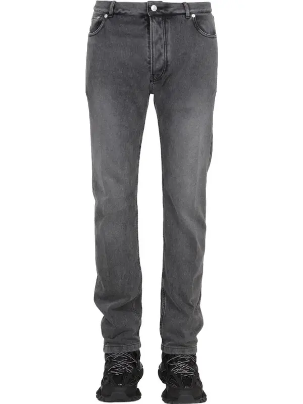 Balenciaga Patched Pockets Baggy Jeans - Black