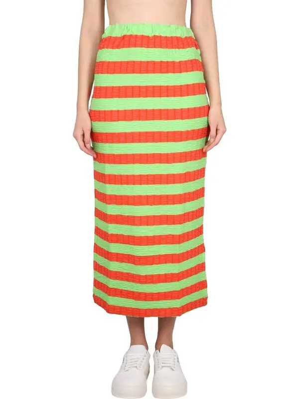 Sunnei Striped Midi Skirt - Multicolour