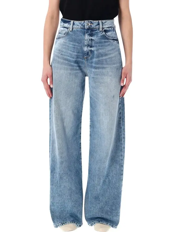 ICON DENIM LOS ANGELES Relaxed Mid-rise Wide-leg Jeans - River