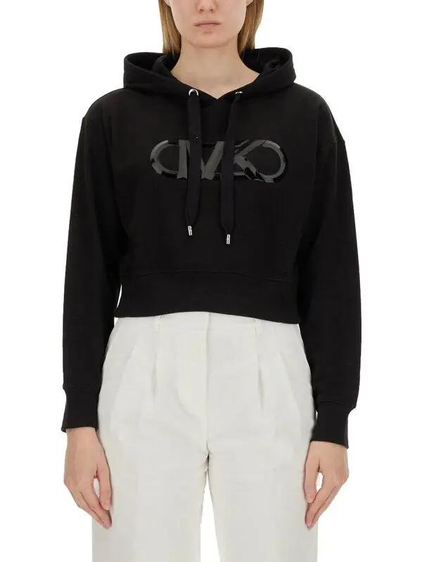 Michael Kors Organic Cotton Logo Hoodie - Black