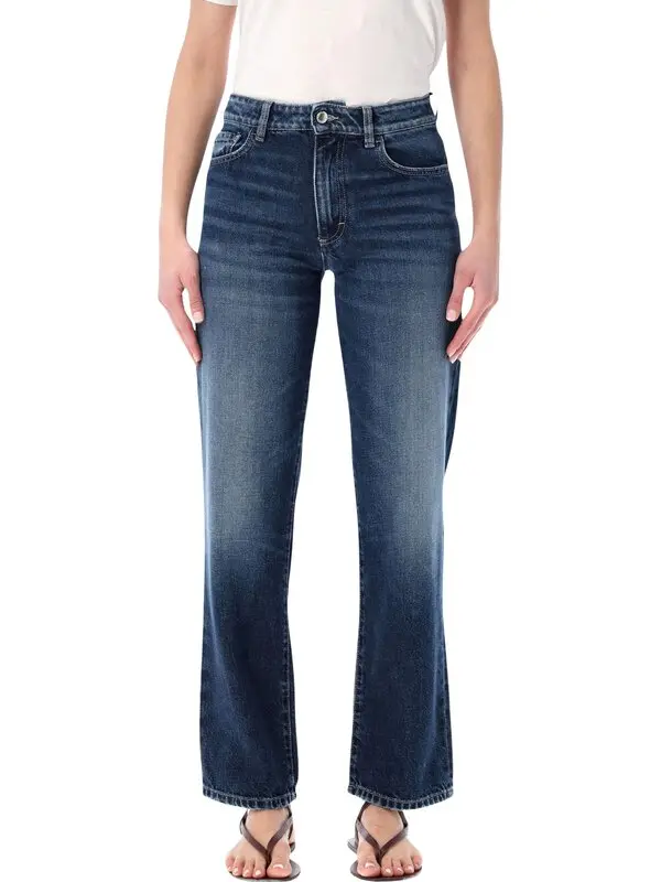 ICON DENIM LOS ANGELES Straight Leg Jeans - Deep Blue