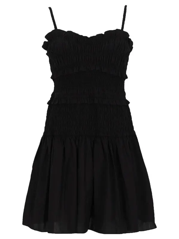 Michael Kors Smocked Mini Dress - Black