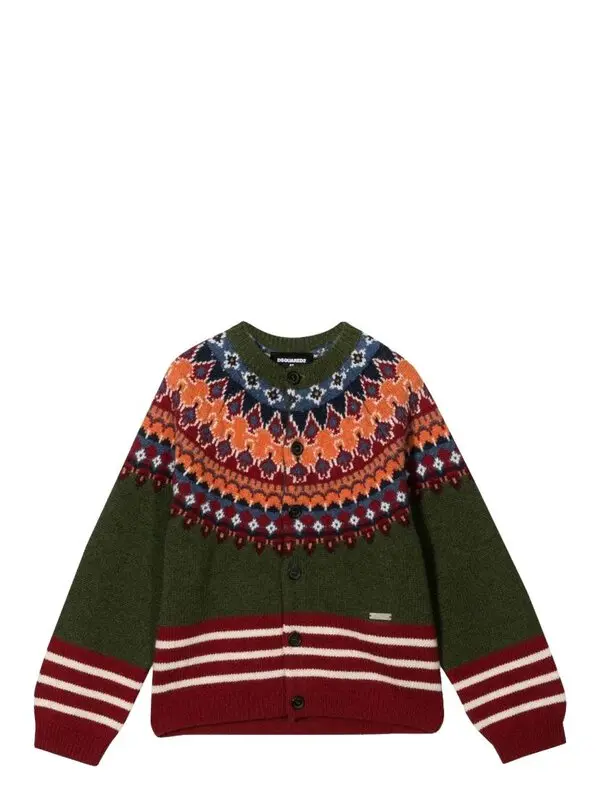 Dsquared2 Girls' Fair Isle Cardigan - Multicolour