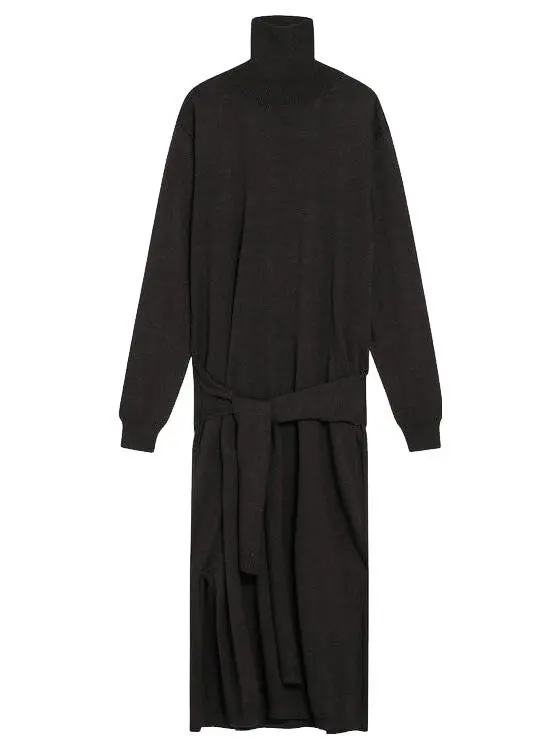 LEMAIRE Turtleneck Midi Dress - Brown